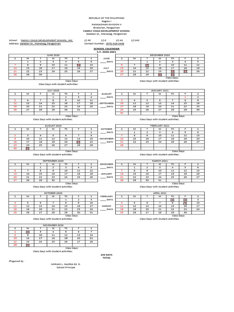 School Calendar 2020-2021 | PDF