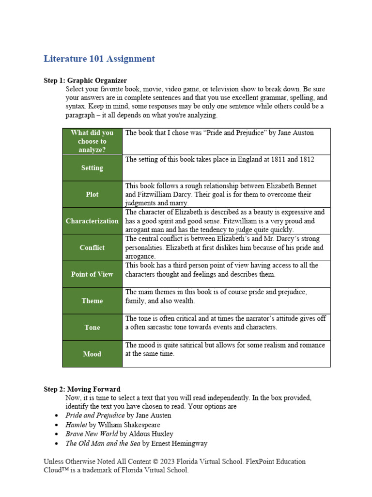 02 01 Literature 101 | PDF | Mr. Darcy | Pride And Prejudice