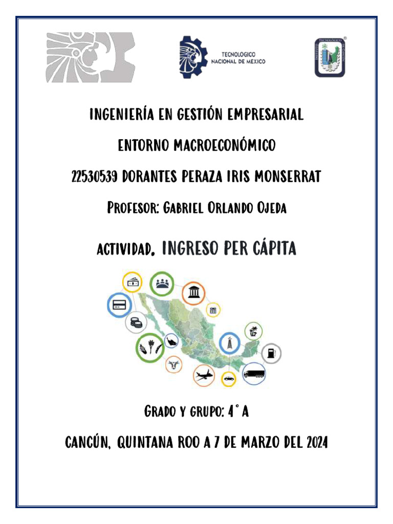 Dorantes Peraza Raquel Guadalupe Ingreso Per Càpita en Mexico y El ...