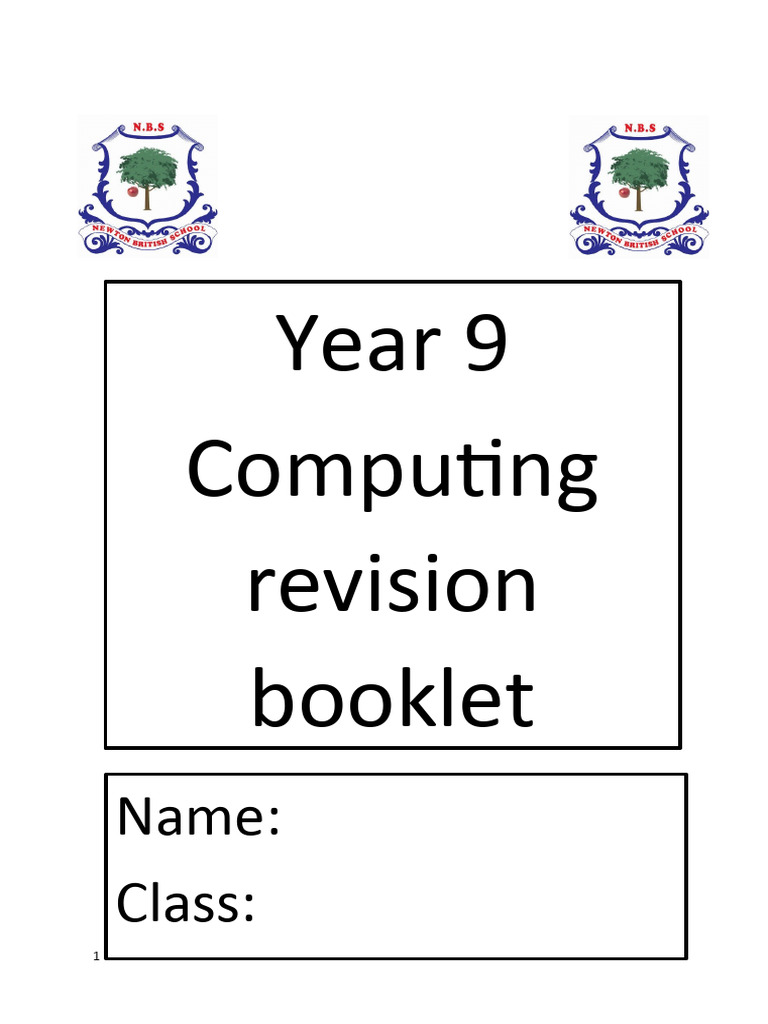 Y9 ICT Revision Booklet | PDF | Computer Data Storage | Computer Network