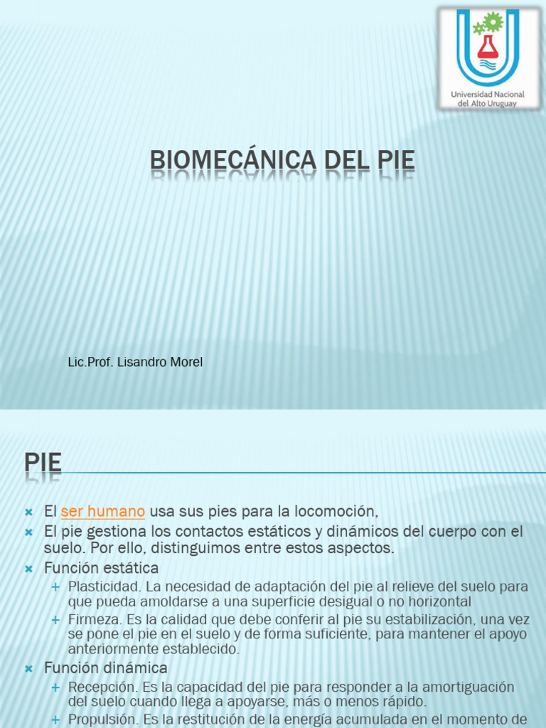 Biomecánica Del Pie | PDF | Pie | Sistema musculoesquelético