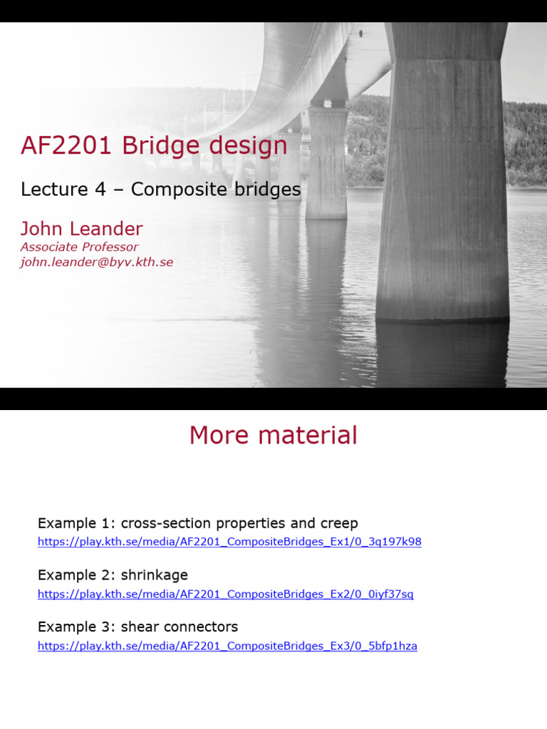 Lecture 4_Composite bridges (1) | PDF | Composite Material | Concrete