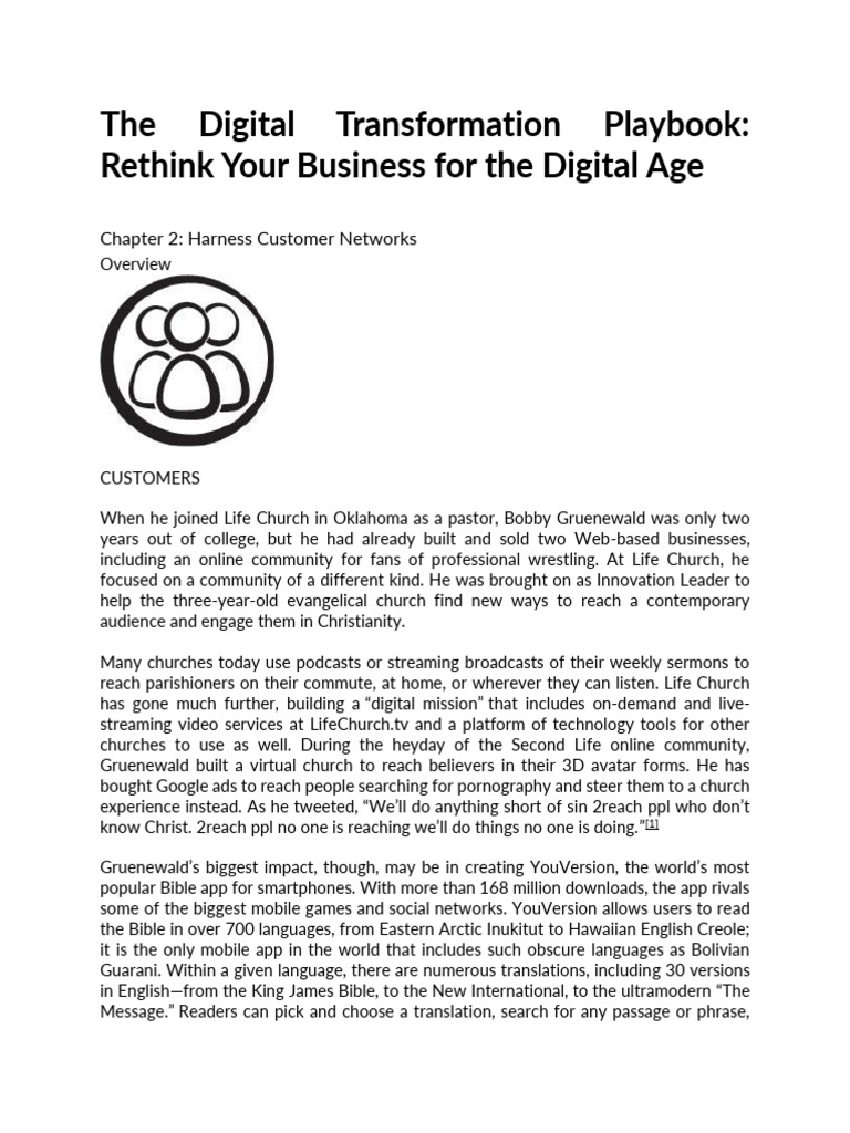 Harness Customer Networks David L Rogers The Digital