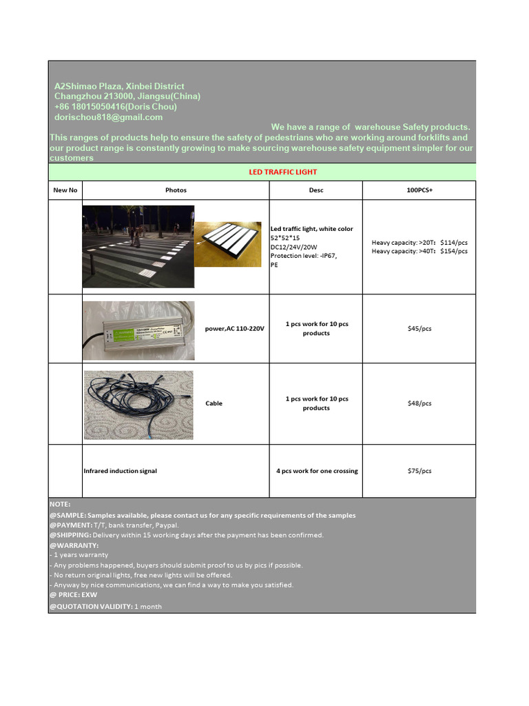White Led Traffic Light - Quotation 2 | PDF