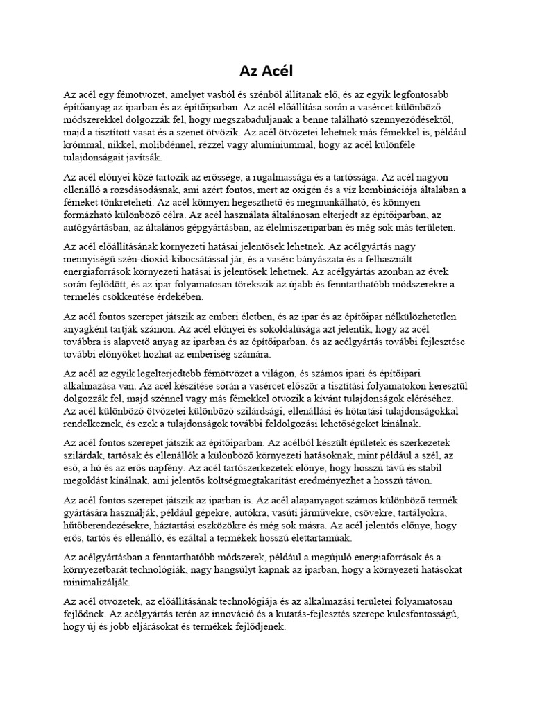 Az Acél | PDF