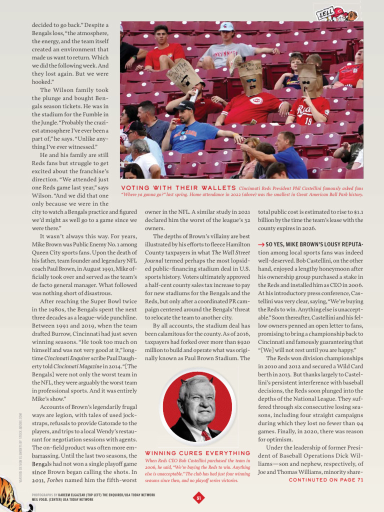 Reds - Vs - Bengals - April 2023 (Cincinnati Magazine) | Download Free ...