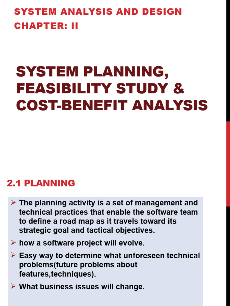 2.3.2 Chap-2 System Planning, Feasibility Study & Cost-Benefit Analysis | PDF | Cost–Benefit ...