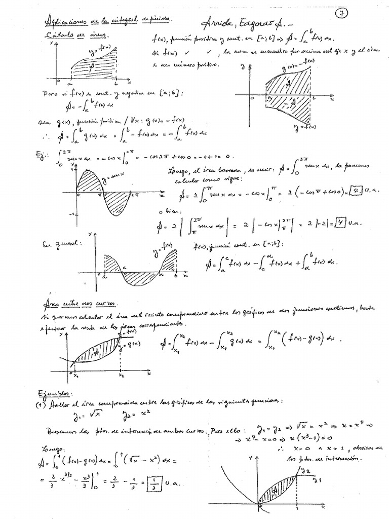 APLIC. DEL CÁLC. INTEGRAL (MANUSCRITO) | PDF