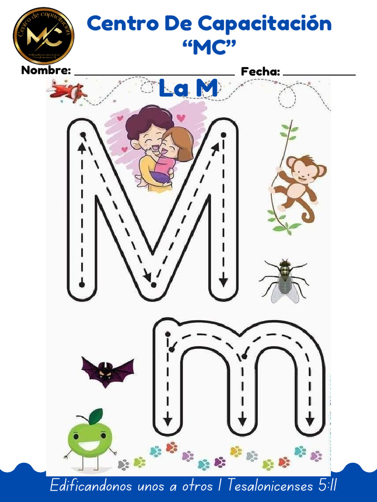 Copia de Copia de Copia de Hoja de Trabajo Las Vocales Ilustrado Azul ...