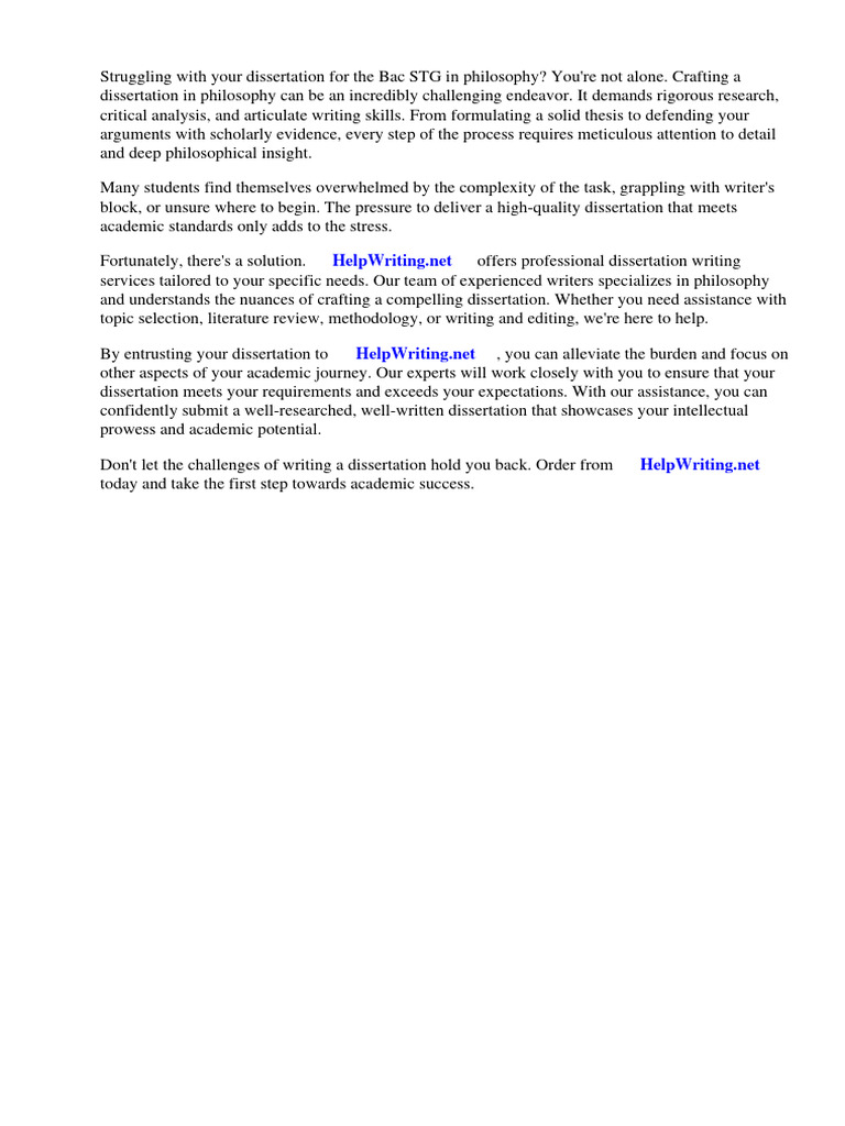 Plan Dissertation Philosophie Bac STG | PDF | Thesis | Refinancing