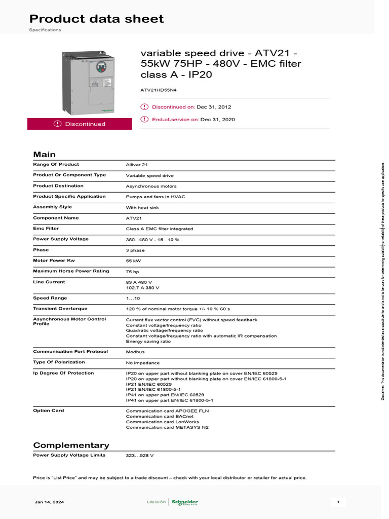 Schneider Electric - Altivar-21-Variable-Speed-Drives-Legacy-Product ...
