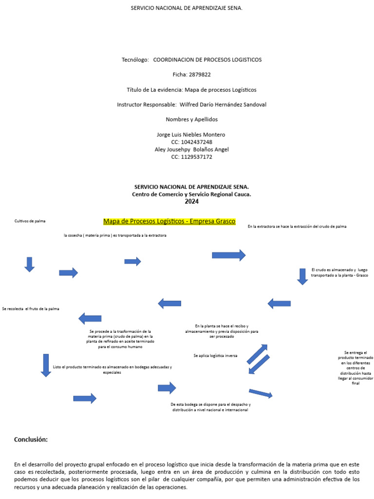 Mapa de Procesos Logisticos Grasco | PDF | Logística | Materia prima