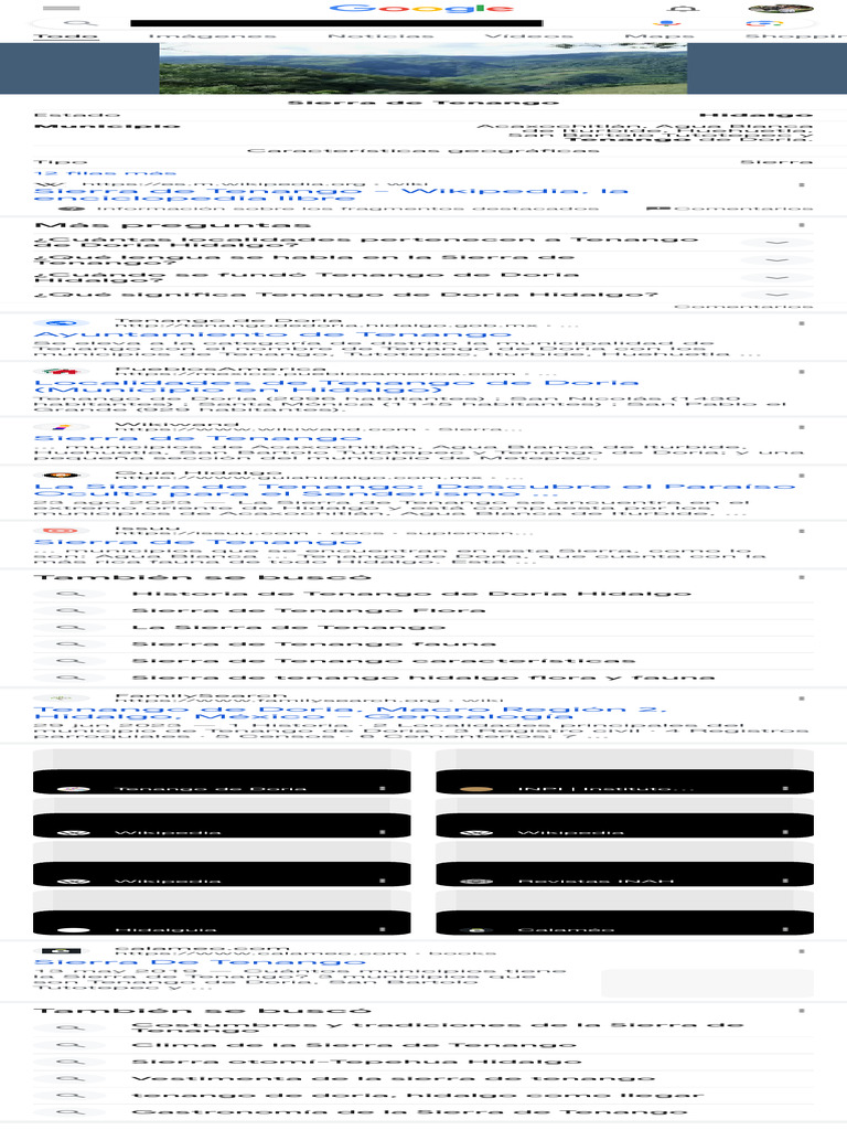 Todos Los Municipios de La Región de Tenango Hidalgo - Buscar Con ...