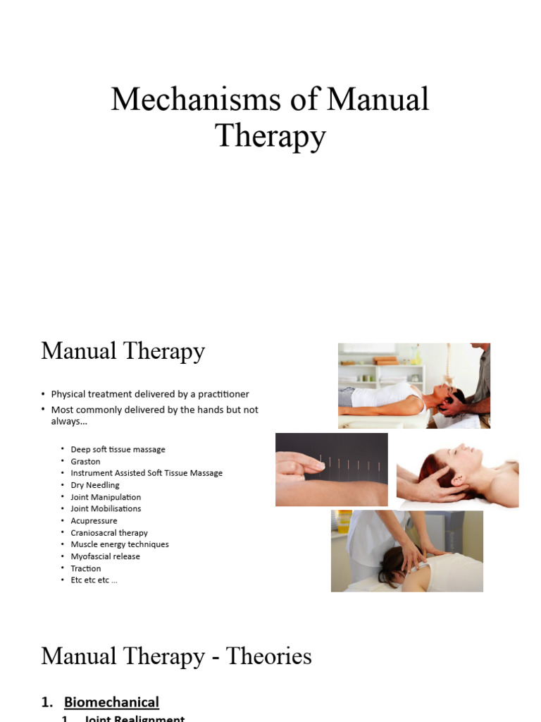 Mechanisms of Manual Therapy Handout | PDF | Manual Therapy | Pain