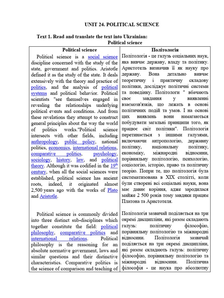 Unit 24. Political Science | PDF