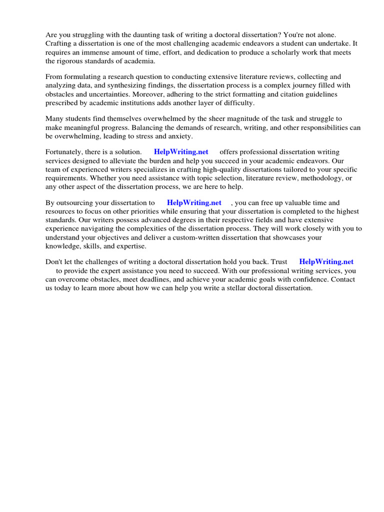 How To Write A Doctoral Dissertation | PDF | Thesis | Methodology