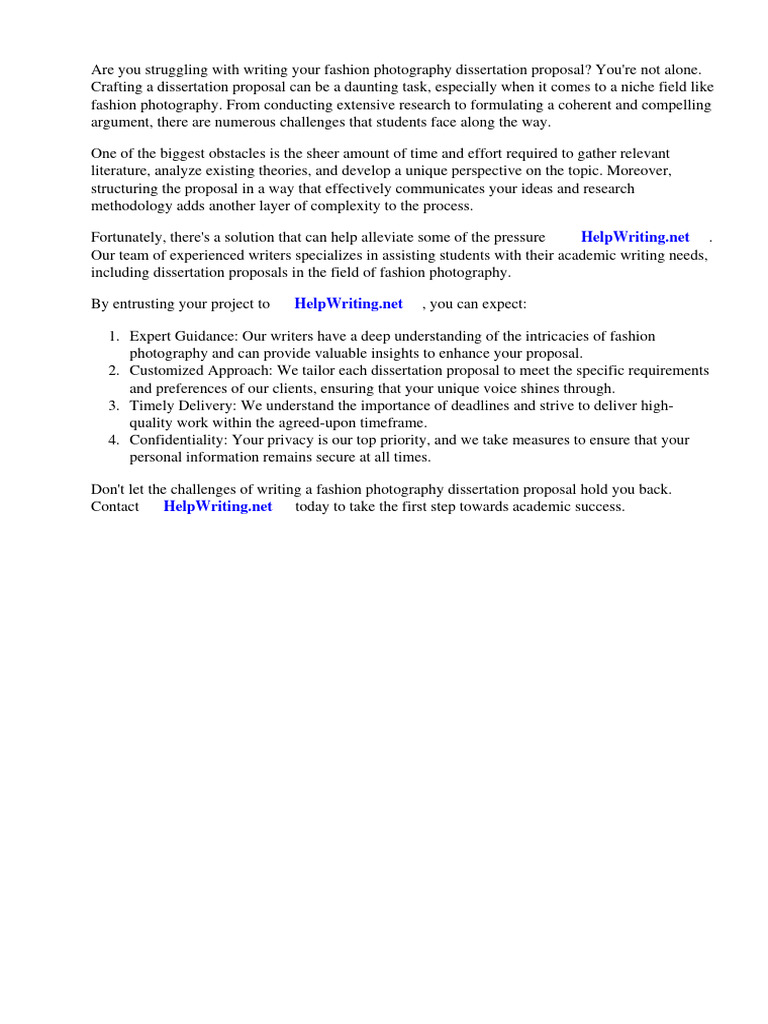 Fashion Photography Dissertation Proposal | PDF | Fashion | Image