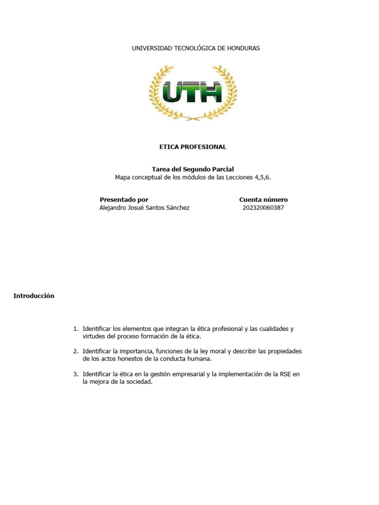 Tarea 2 II Parcial. M Dulos 4 5 6 | PDF | Responsabilidad social corporativa | Moralidad