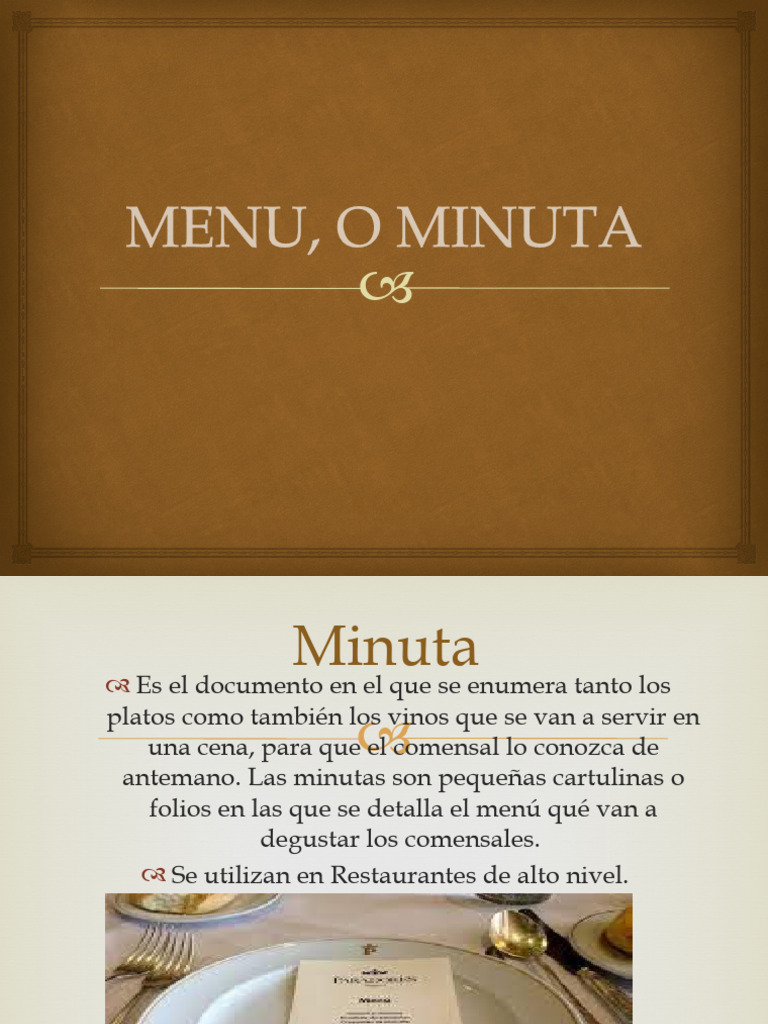 Menu o Minuta | PDF | Helado | Postres