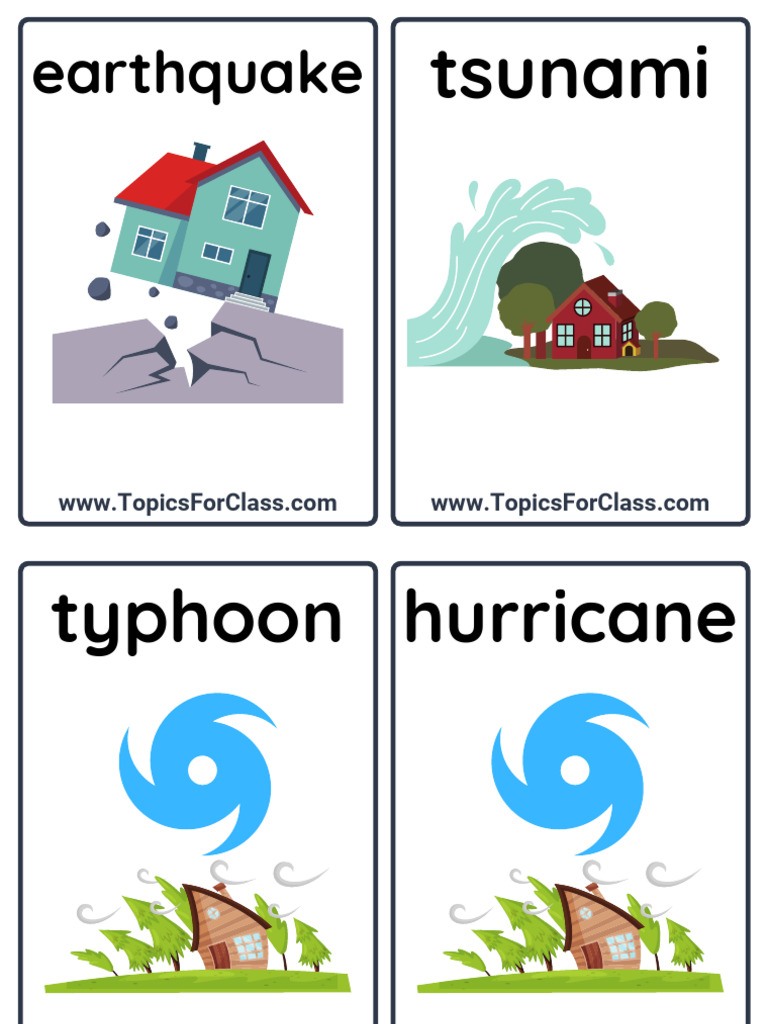 Natural-Disaster-Flashcards-PDF | PDF