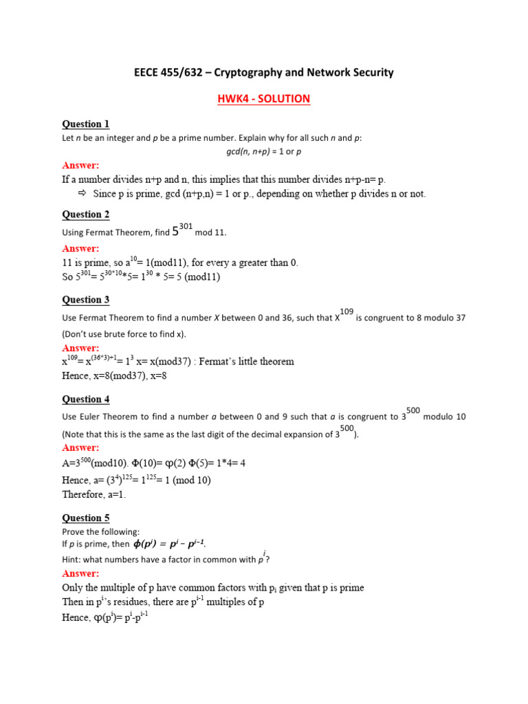 Hwk4 Fa15 Sol | PDF | Numbers | Discrete Mathematics