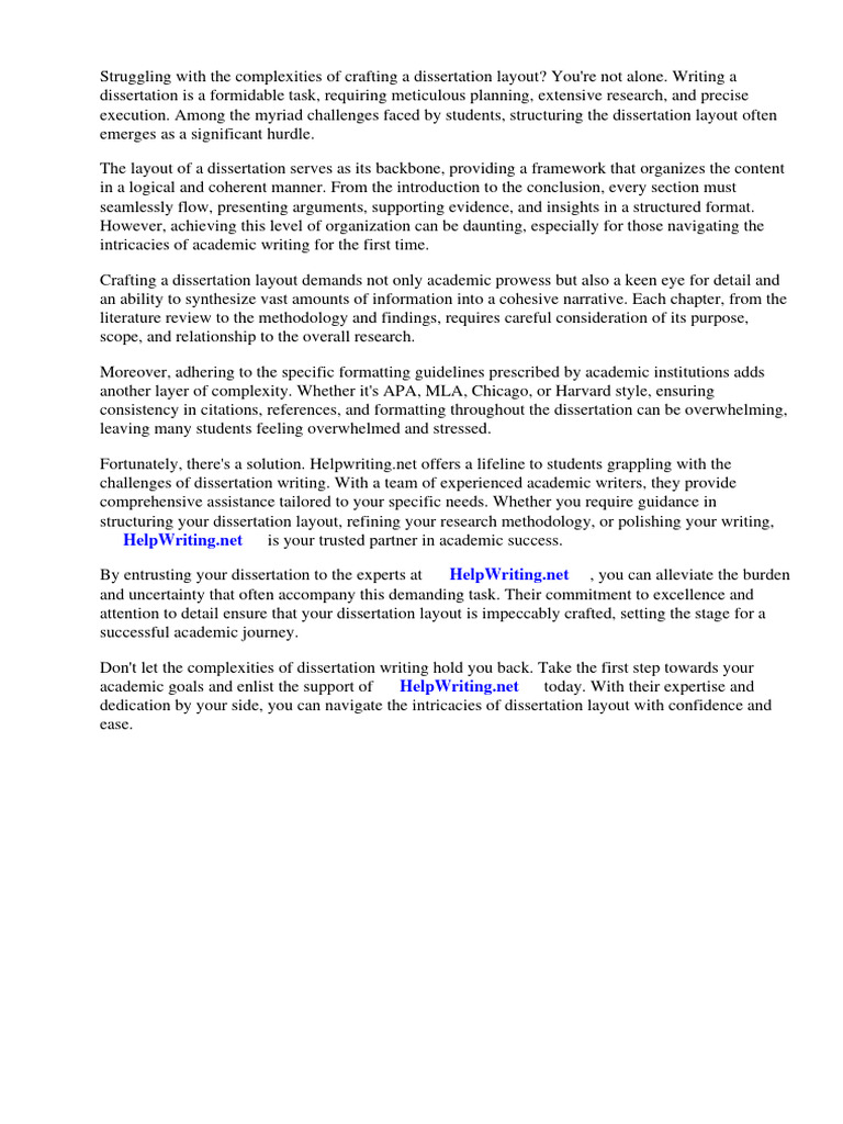 Dissertation Layout | PDF | Thesis | World Wide Web