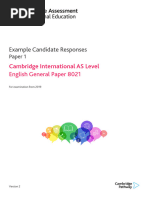 8019 English General Paper - Paper 1 Example Candidate Responses | PDF ...