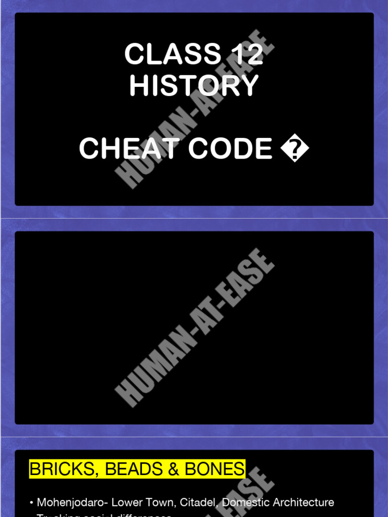 Class 12 History Cheatcode - HUMANATEASE | PDF