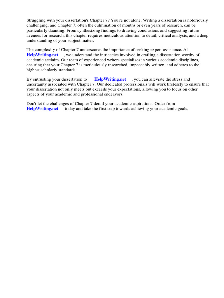 Chapter 7 Dissertation Uom | PDF | Methodology | Thesis
