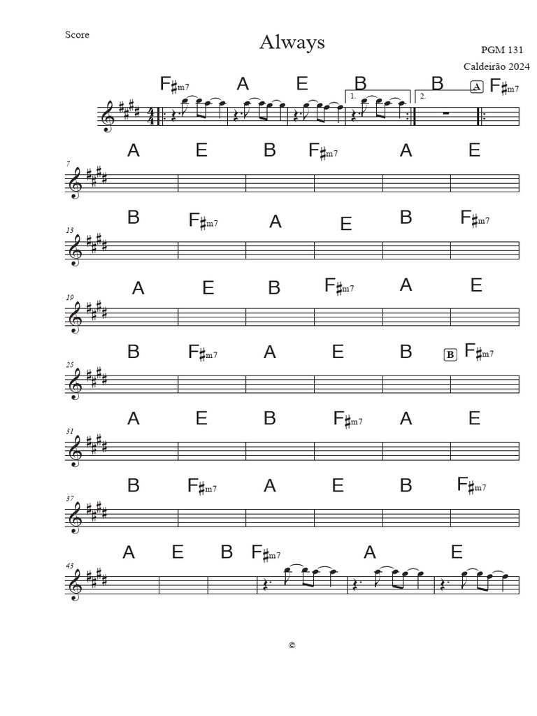 Always - Score | PDF