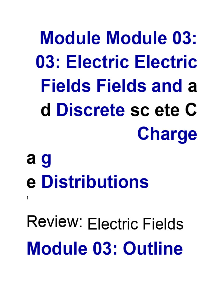 Módulo 3. Campos Eléctricos y Distribuciones de Carga Discreta | PDF ...