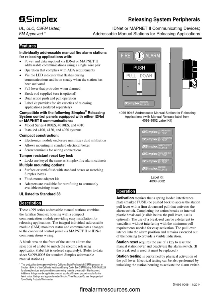 simplex-releasing-system-peripherals-addressable-manual-stations-for ... simplex-releasing-system-peripherals-addressable-manual-stations-for ...