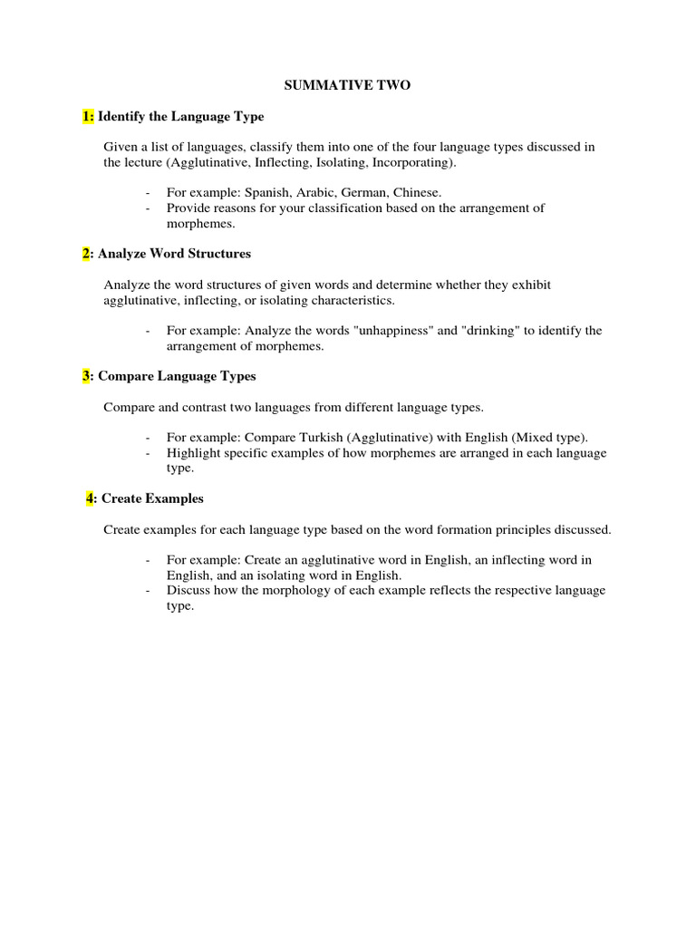 SUMMATIVE TWO - Ling | PDF | Language Arts & Discipline