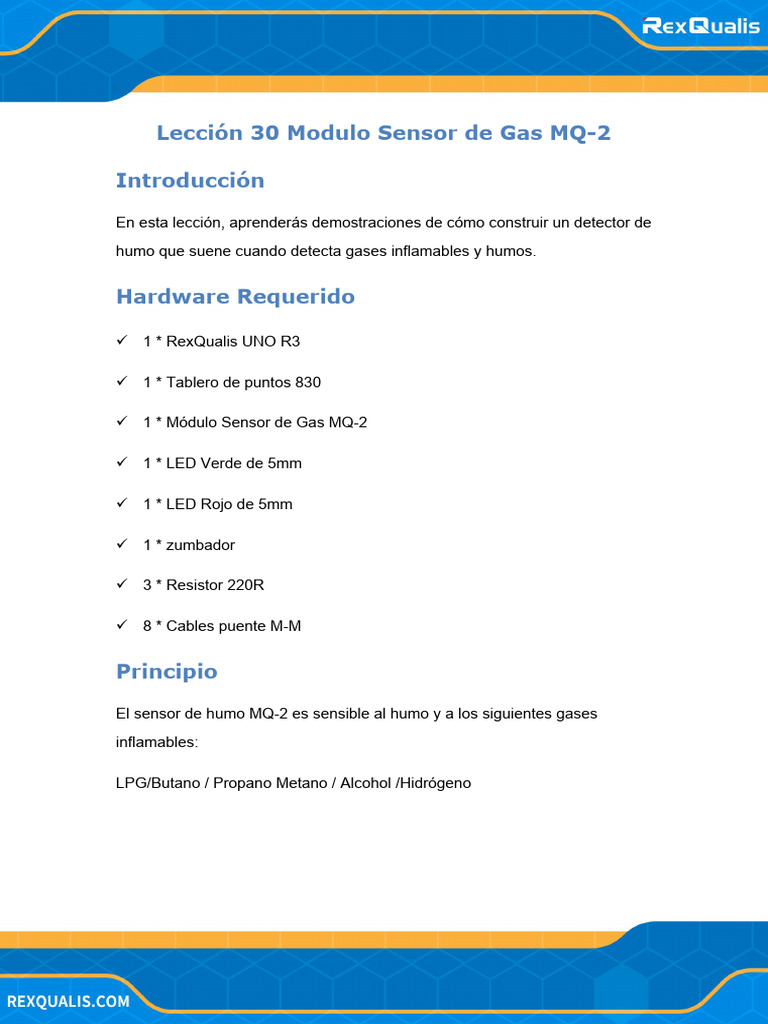 Lección 30 Modulo Sensor de Gas MQ-2 | Descargar gratis PDF | Sensor ... Lección 30 Modulo Sensor de Gas MQ-2 | Descargar gratis PDF | Sensor ...