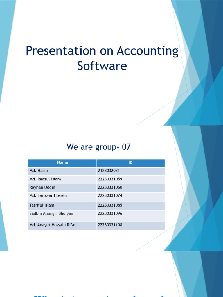 Accounting Presentation | PDF | Accounting | Point Of Sale