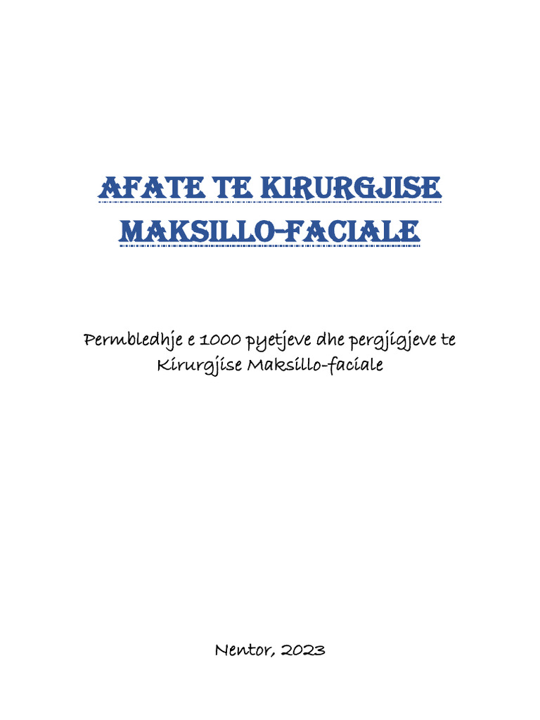 Permbledhje e Afateve KMF - 1000 Pyetje | PDF