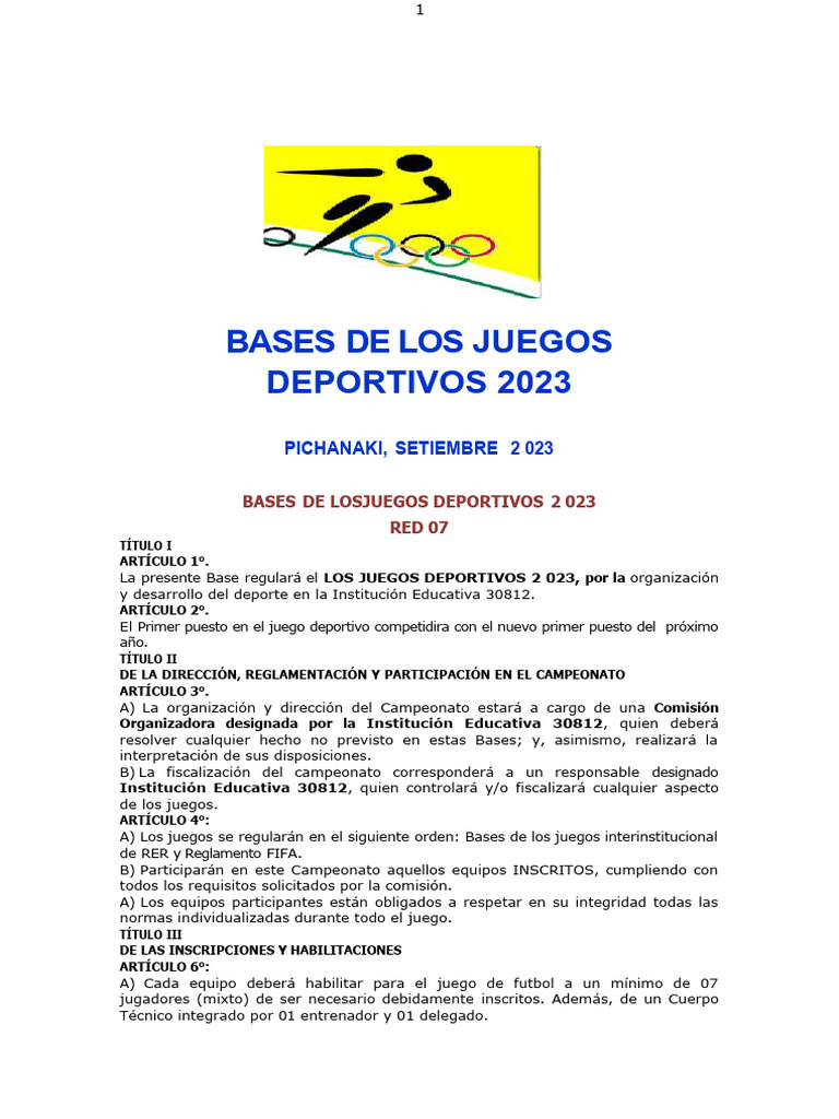 Bases 2023 | PDF