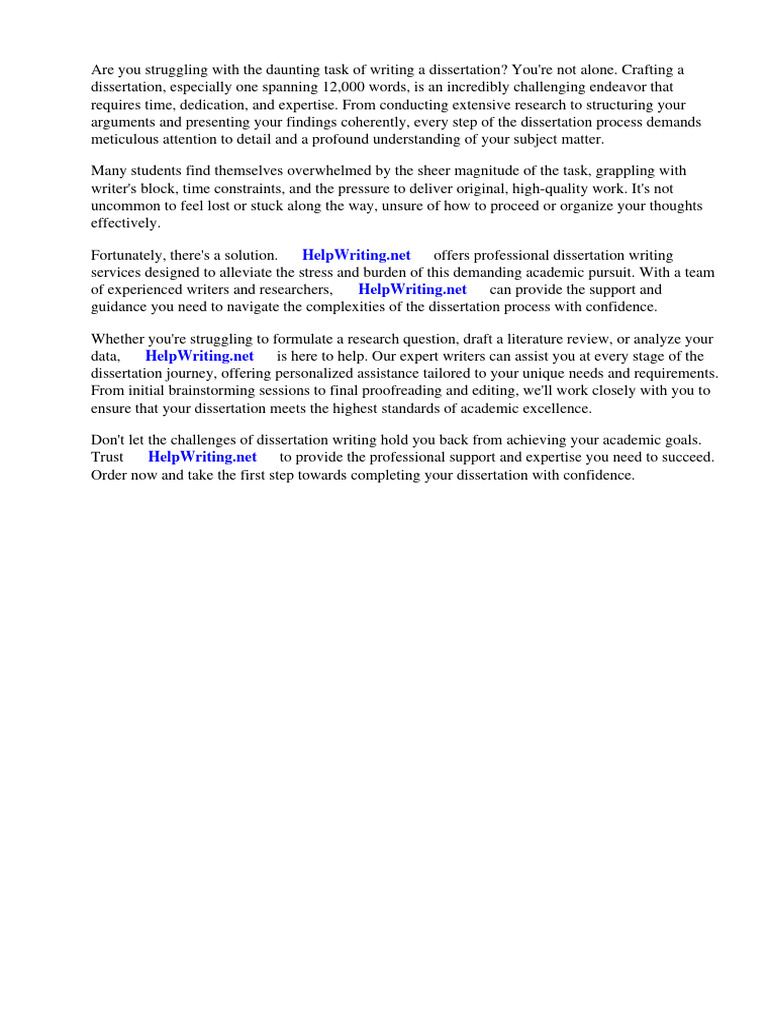 Dissertation 12000 Words | PDF