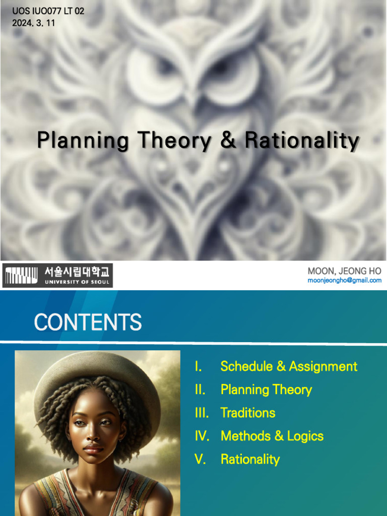 UOS IUO077 National Land Plan N Urban Development L02V01 (Jhmoon - 20240304) | PDF | Rationality ...