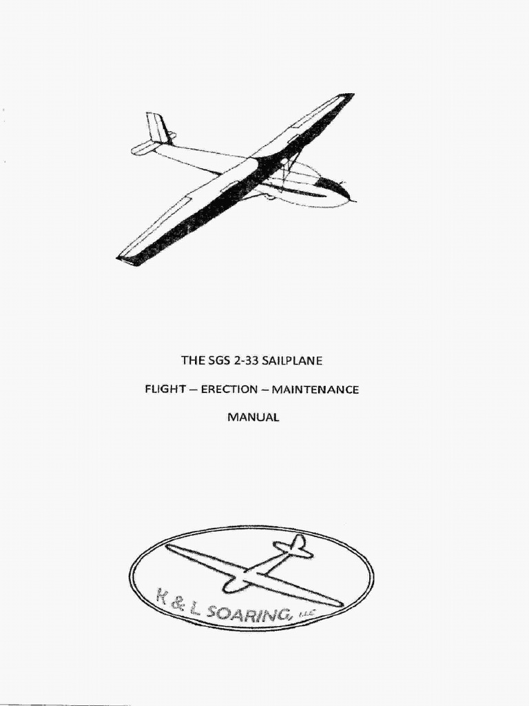 Schweizer SGS-2-33 - (Manual de Vuelo, Armado y Mantenimiento) | PDF