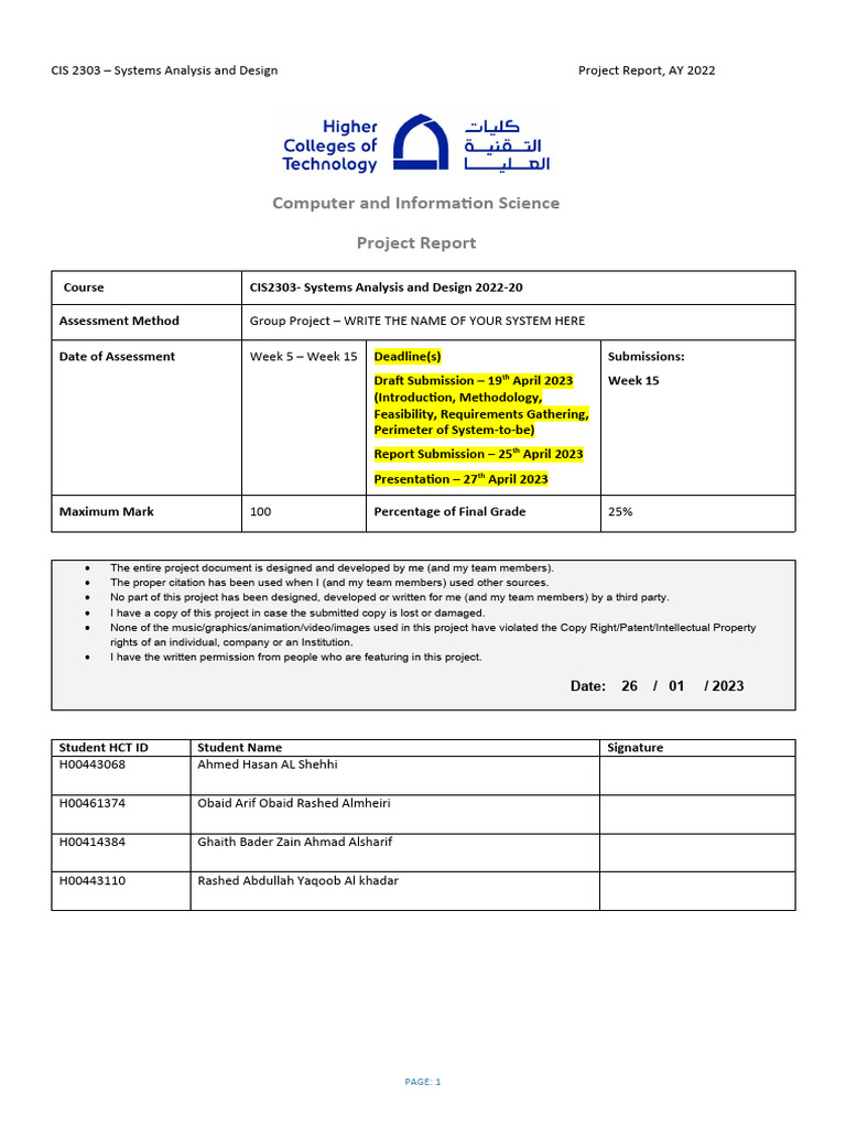 Systems Analysis Project Report 2022 | PDF | Agile Software Development ...