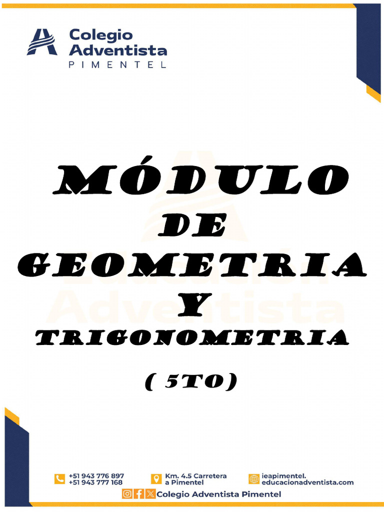 Módulo Geometria de 5to Secundaria (1) | PDF | Triángulo | Ángulo