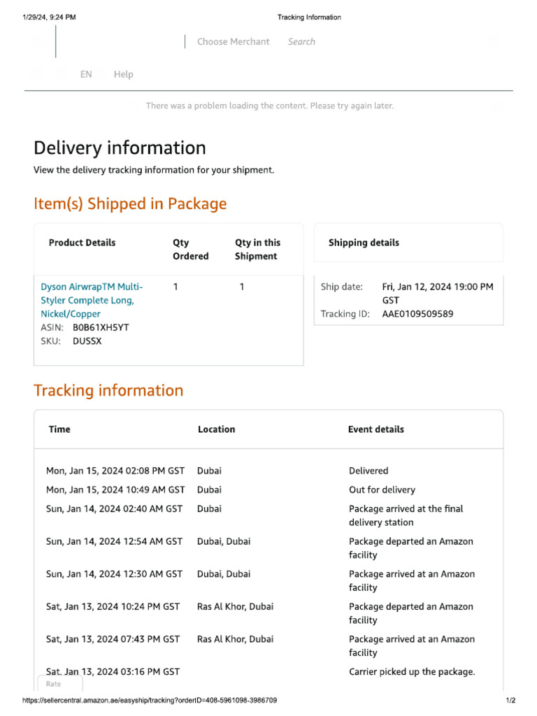 Proof of Delivery | PDF