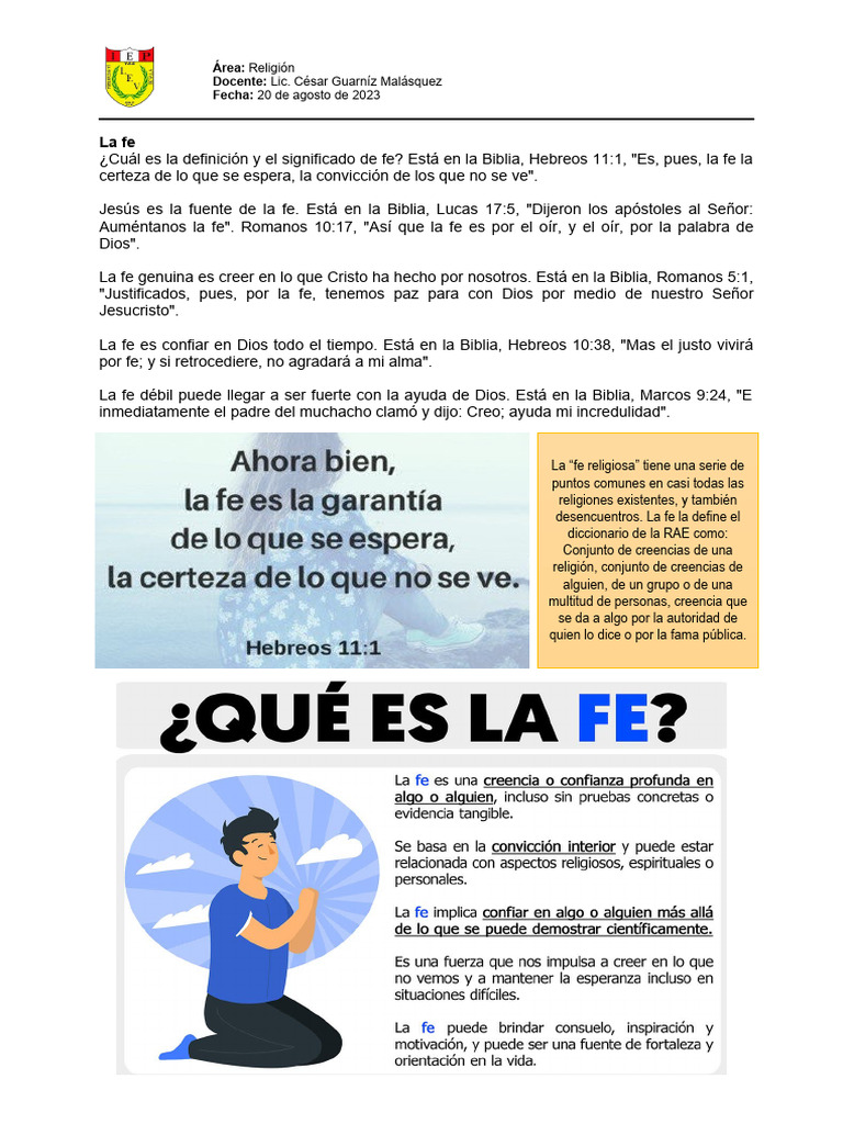 La fe | PDF