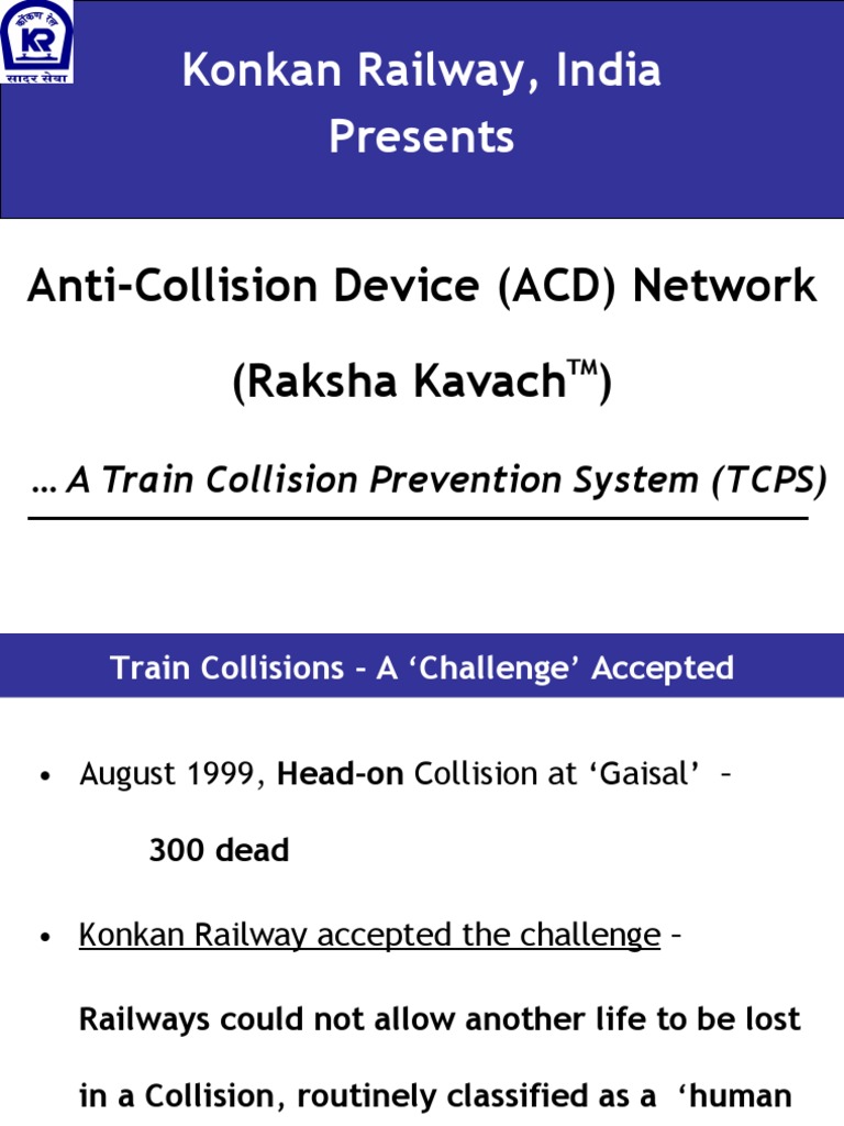Anti Collision Device (ACD) Final 15-12-2007 | PDF | Rail Transport ...