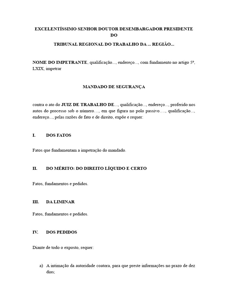 Mandado de Segurança | PDF