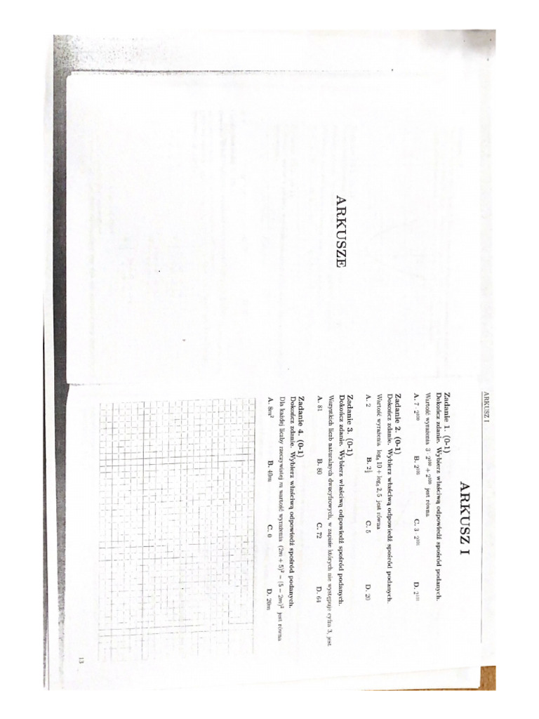 Arkusz 1 | PDF