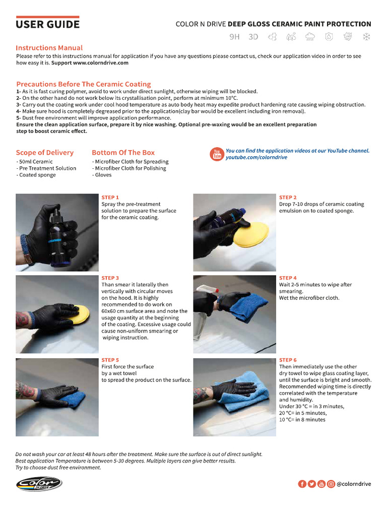 Colorndrive Ceramic Coating Ceramic Manual ENG | PDF