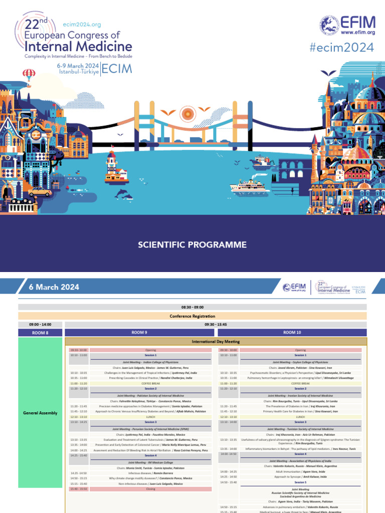 ECIM 2024 Scientific Programme | PDF | Internal Medicine | Coeliac Disease