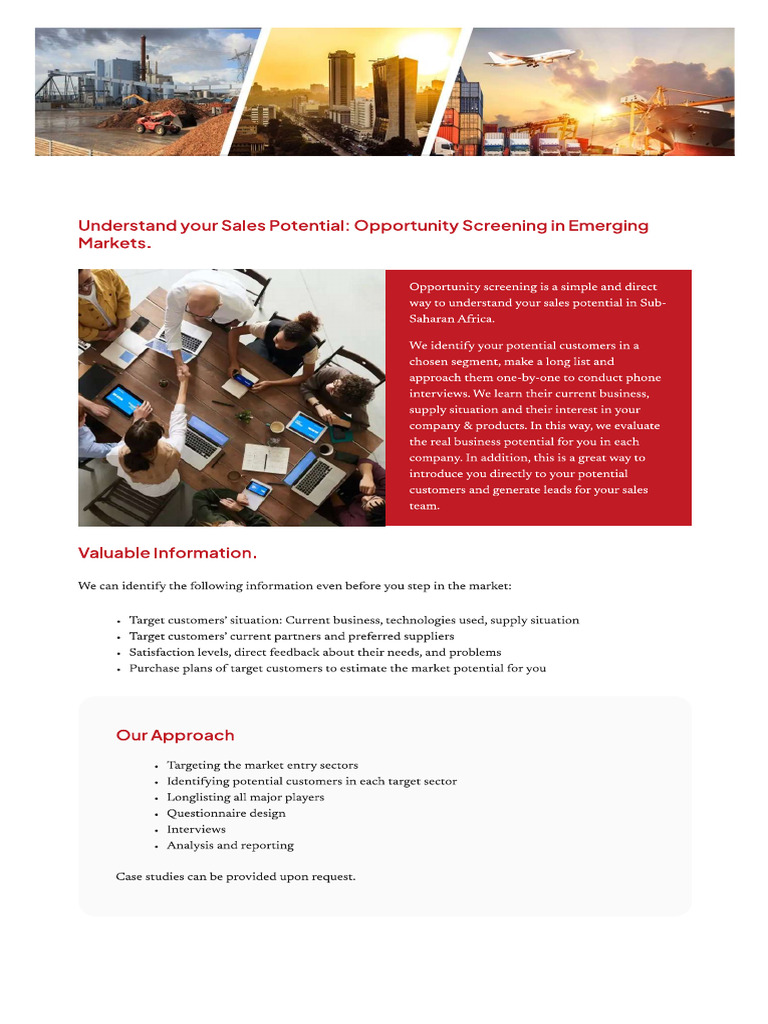 Opportunity Screening | PDF